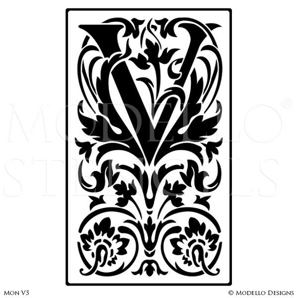 Monogram Wall Art - Custom Lettering Stencils from Modello Designs – Modello® Designs