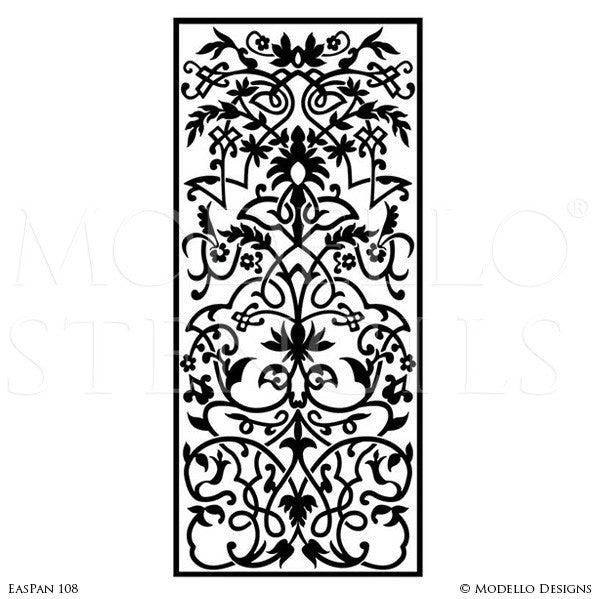 Painted Large Wall Art Graphics Stencils - Custom Modello Stencils ...