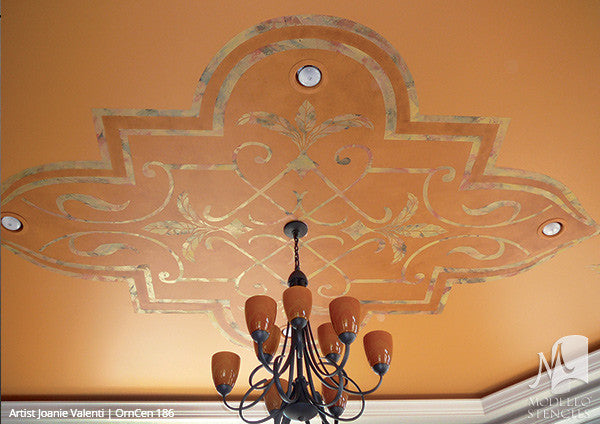Ceiling Medallion Stencils - Custom Ceiling Design - Paint Stencils ...