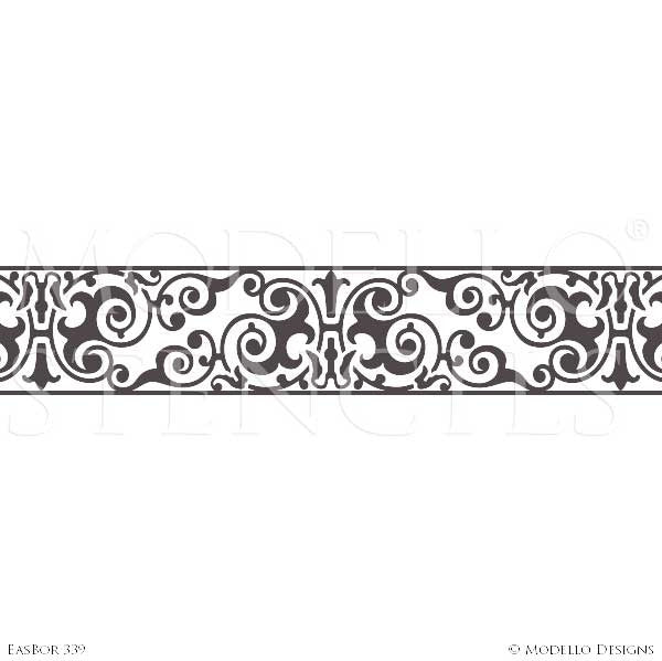 Custom Border Stencils for Painting Ceiling Designs & Wall Borders – Modello® Designs