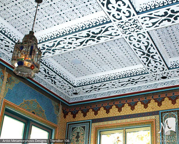 Custom Border Stencils for Painting Ceiling Designs & Wall Borders ...