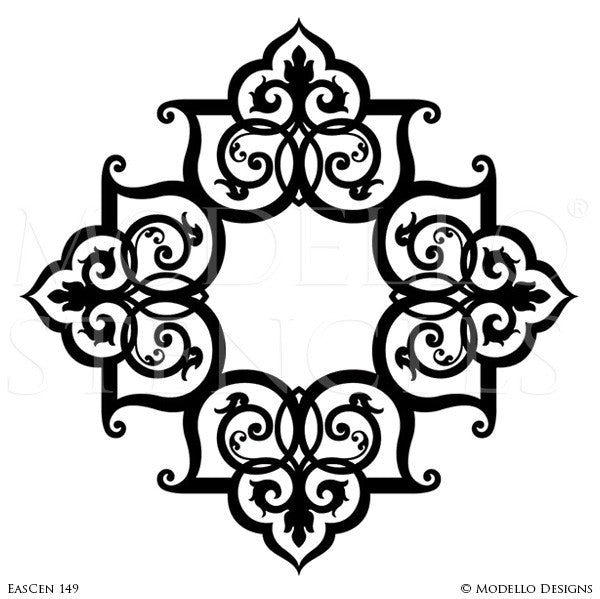 Ceiling Medallion Stencils - Custom Ceiling Design - Paint Stencils ...