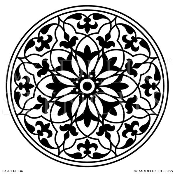 Ceiling Medallion Stencils - Custom Ceiling Design - Paint Stencils ...
