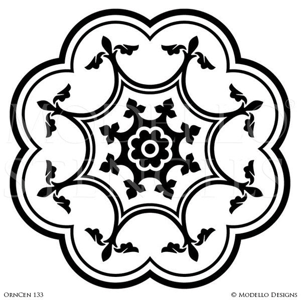 Ceiling Medallion Stencils - Custom Ceiling Design - Paint Stencils ...