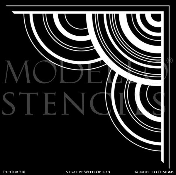 Custom Corner Stencils - Ceiling Corner Patterns - Wall Corners Design ...