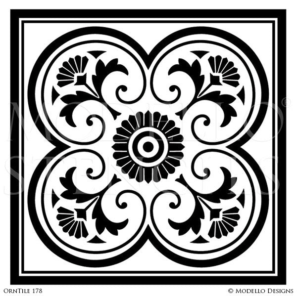 Tile Stencils for Custom Painted Floor, Walls, Ceiling – Modello® Designs