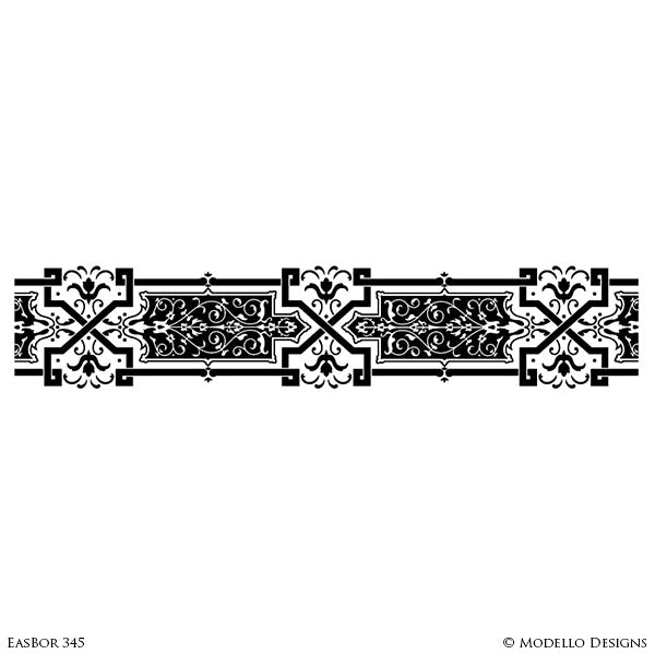 moroccan stencil border