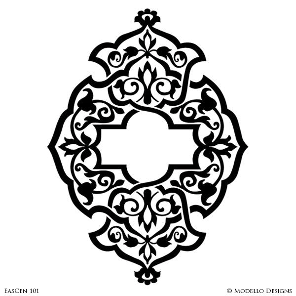 arabesque border stencil