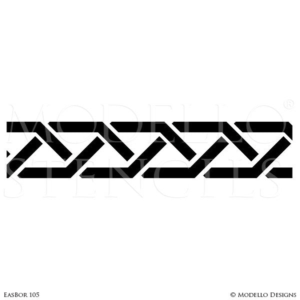 geometric border stencil