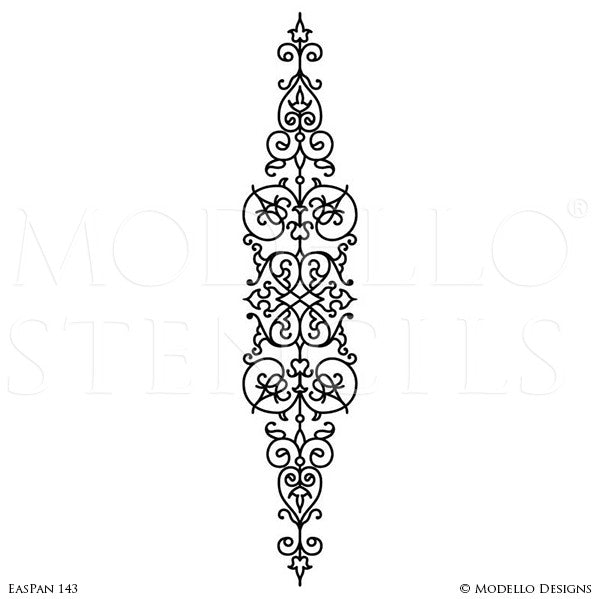 Painted Large Wall Art Graphics Stencils - Custom Modello Stencils ...