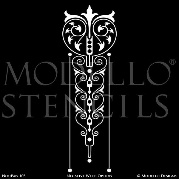Painted Large Wall Art Graphics Stencils - Custom Modello Stencils ...