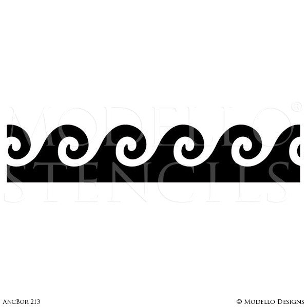 wave stencil border