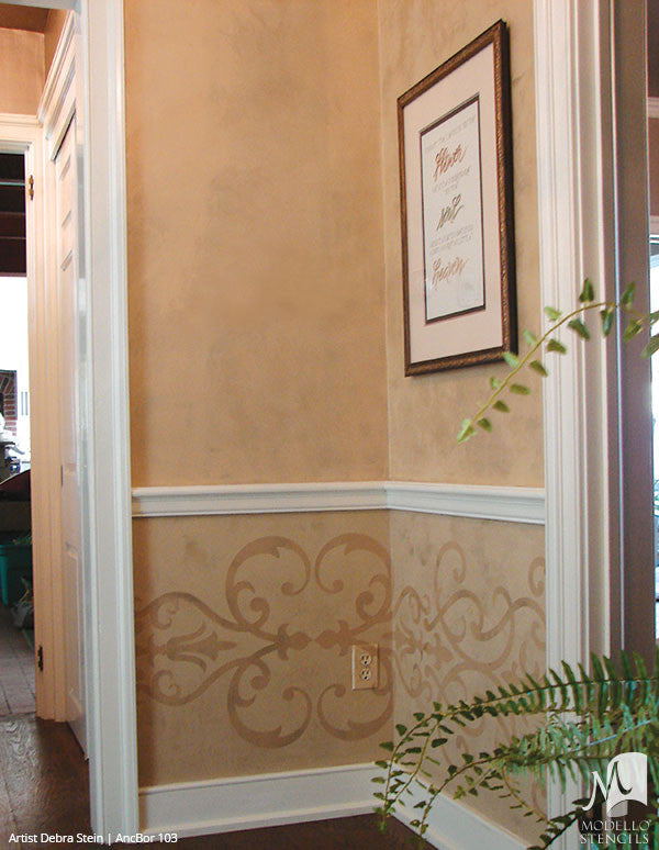 Custom Border Stencils for Painting Ceiling Designs & Wall Borders ...