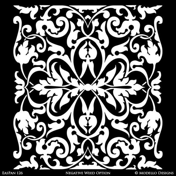 Painted Large Wall Art Graphics Stencils - Custom Modello Stencils ...