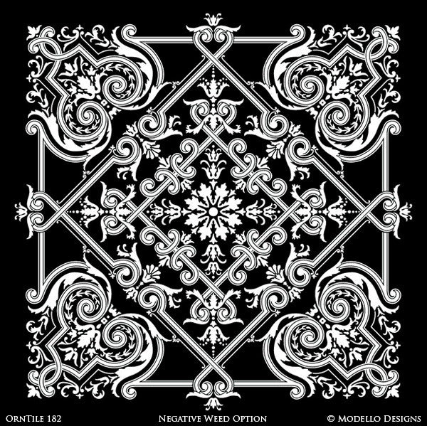 Tile Stencils for Custom Painted Floor, Walls, Ceiling – Modello® Designs
