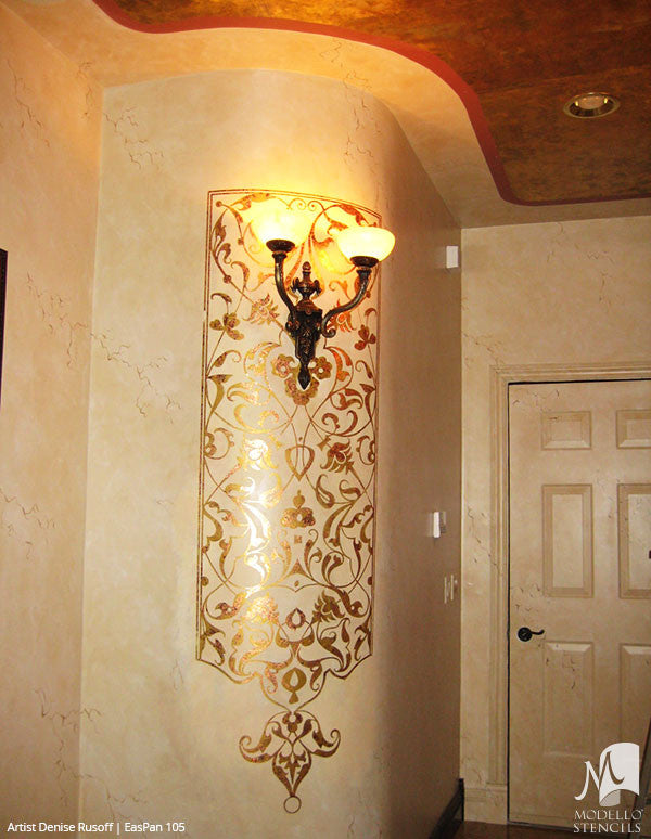 Painted Large Wall Art Graphics Stencils - Custom Modello Stencils ...