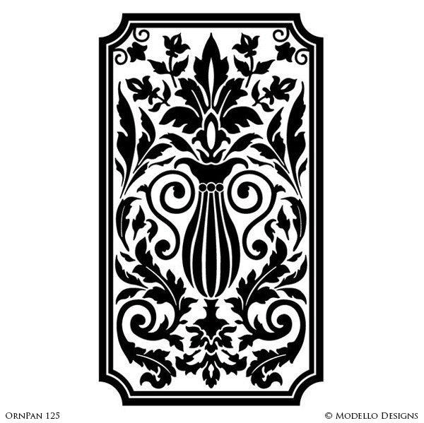 Painted Large Wall Art Graphics Stencils - Custom Modello Stencils ...