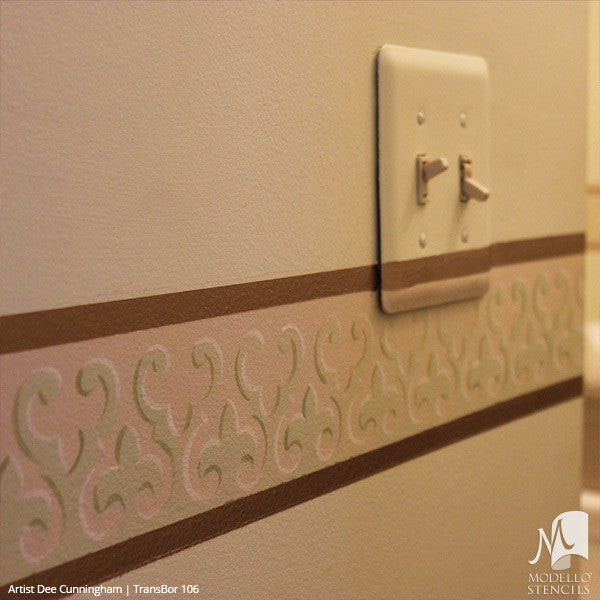 Custom Border Stencils for Painting Ceiling Designs & Wall Borders ...