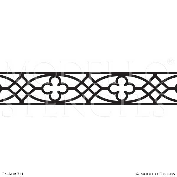 Custom Border Stencils for Painting Ceiling Designs & Wall Borders ...