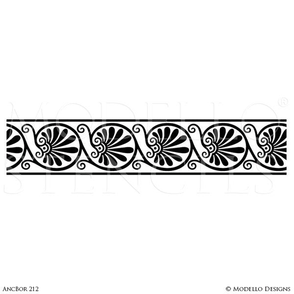 wall stencil border ideas