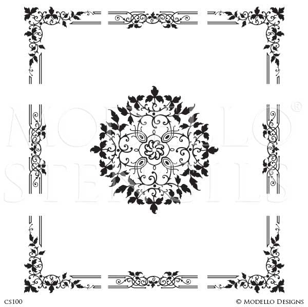 Decorative Ceiling Stencils - Custom Ceiling Designs - Paint Stencils ...
