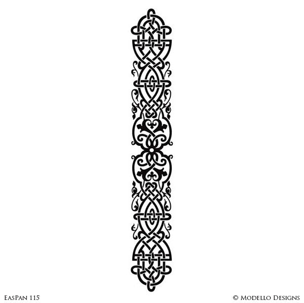 Painted Large Wall Art Graphics Stencils - Custom Modello Stencils ...