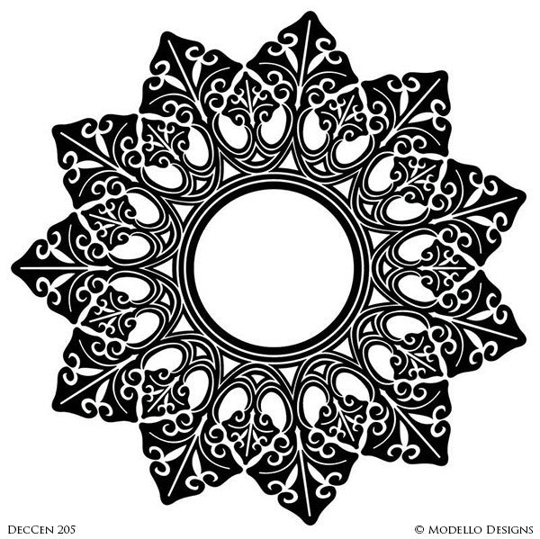 Ceiling Medallion Stencils - Custom Ceiling Design - Paint Stencils ...