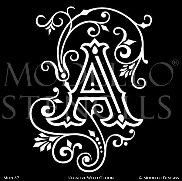 Monogram Wall Art - Custom Lettering Stencils from Modello Designs – Modello® Designs