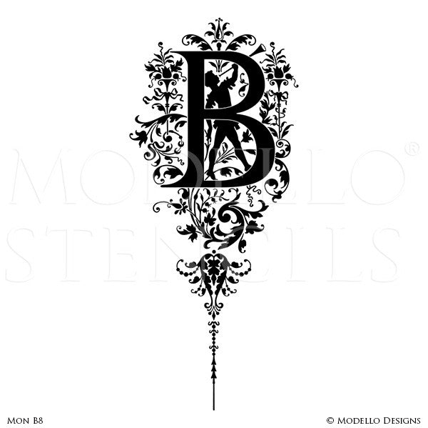 fancy script stencils