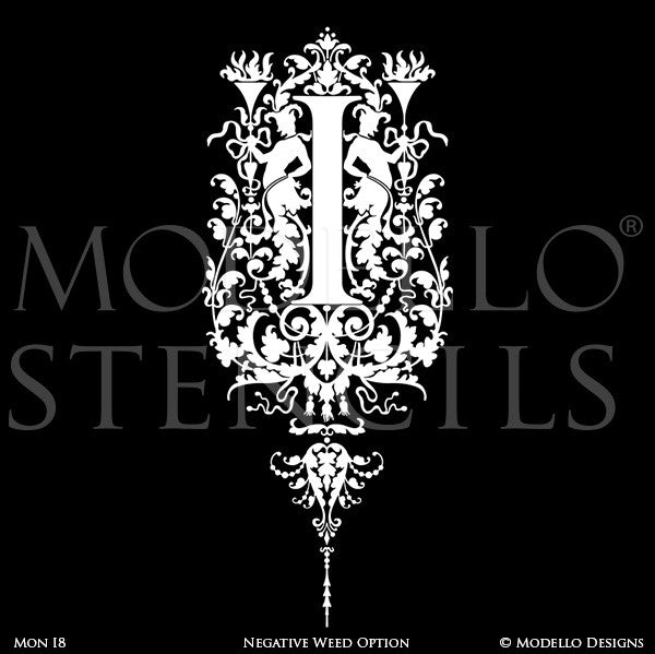 Monogram Wall Art - Custom Lettering Stencils from Modello Designs ...