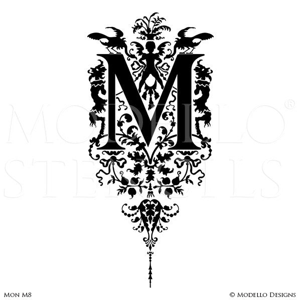 fancy script letter m