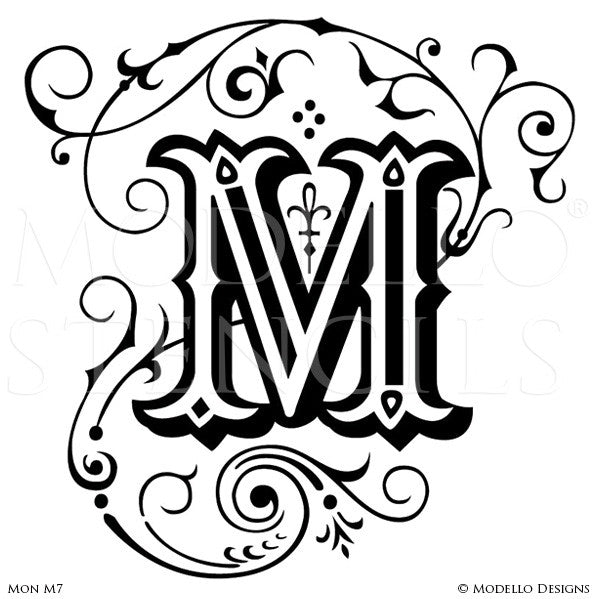 Fancy Calligraphy Letter M
