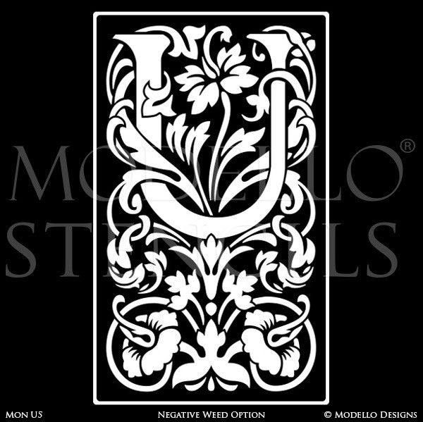 Monogram Wall Art - Custom Lettering Stencils from Modello Designs – Modello® Designs
