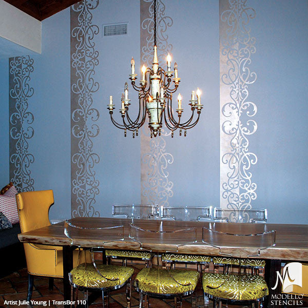 Custom Border Stencils for Painting Ceiling Designs & Wall Borders ...