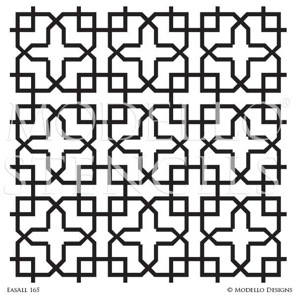 large moroccan stencil pattern