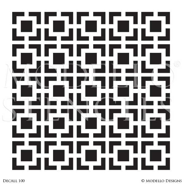 Custom Wallpaper Designs; Large Stencils for Painting Walls & Flooring ...