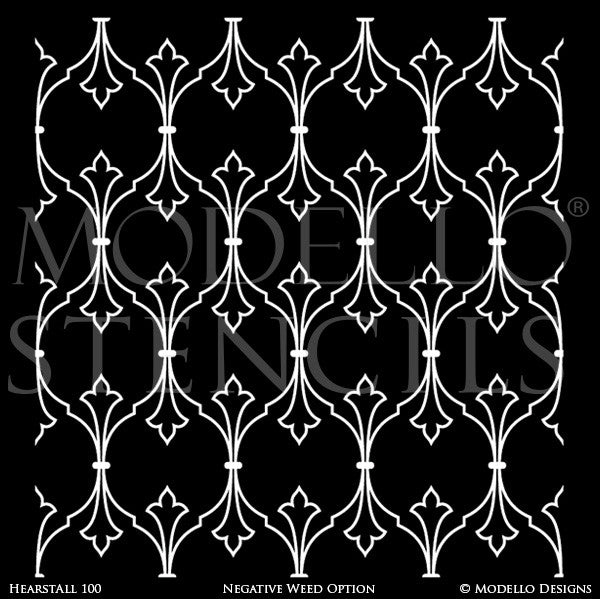 Custom Wallpaper Designs; Large Stencils for Painting Walls & Flooring ...