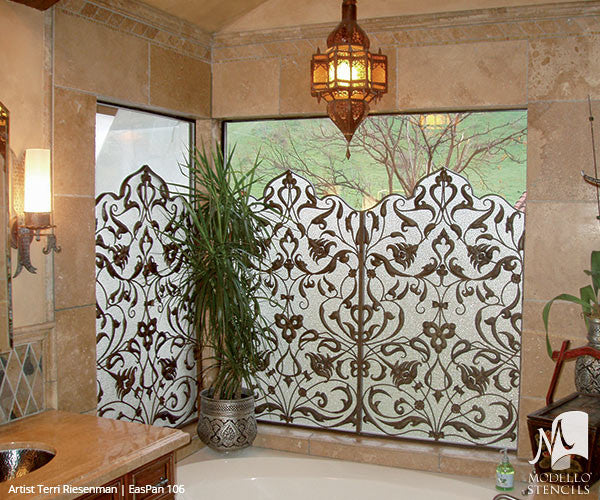 Painted Large Wall Art Graphics Stencils - Custom Modello Stencils ...