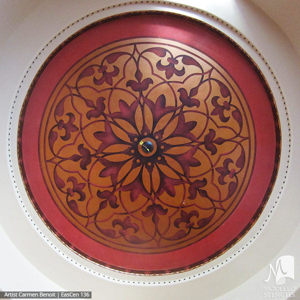 Ceiling Medallion Stencils - Custom Ceiling Design - Paint Stencils ...