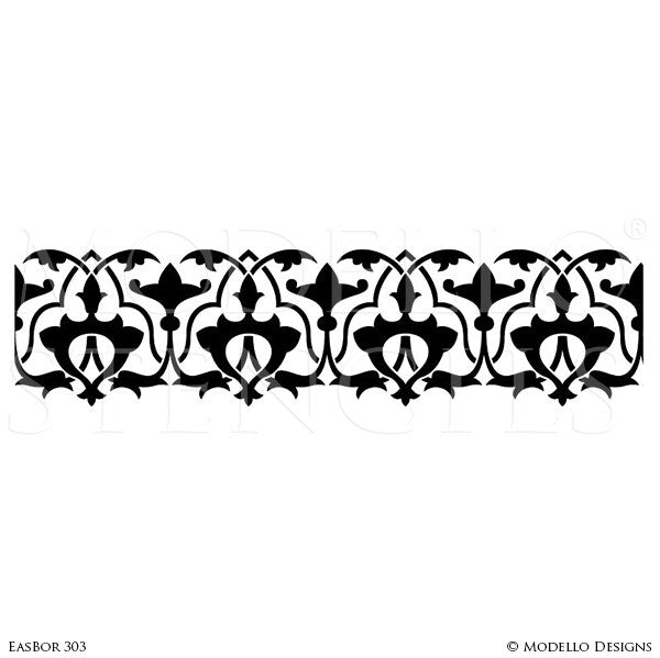 Custom Border Stencils for Painting Ceiling Designs & Wall Borders ...