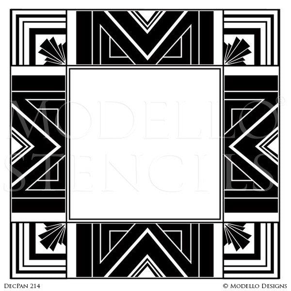 Painted Large Wall Art Graphics Stencils - Custom Modello Stencils ...