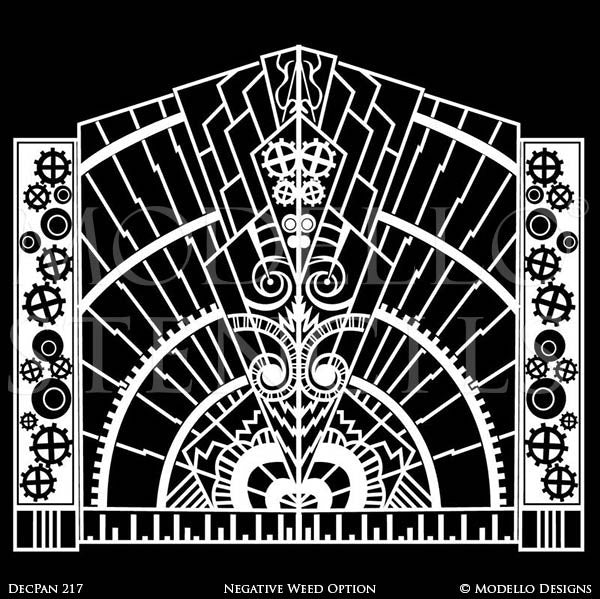 Painted Large Wall Art Graphics Stencils - Custom Modello Stencils ...