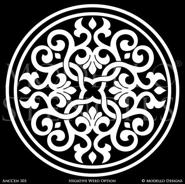 Ceiling Medallion Stencils - Custom Ceiling Design - Paint Stencils ...