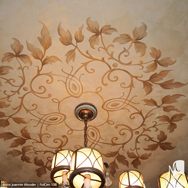 Ceiling Medallion Stencils - Custom Ceiling Design - Paint Stencils ...