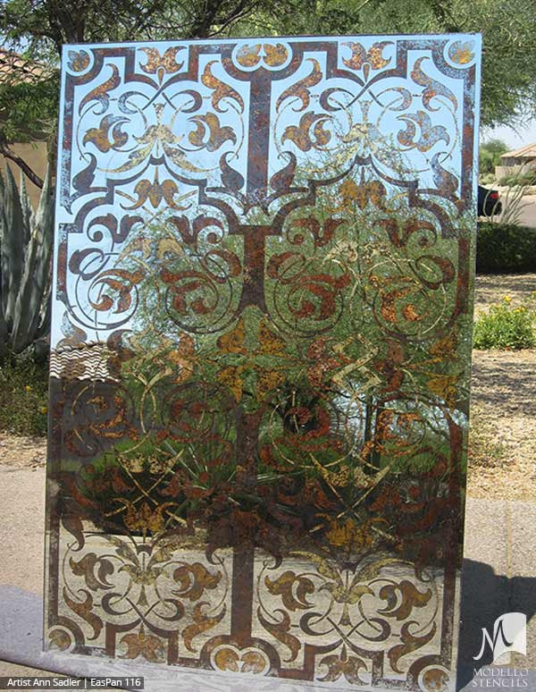Painted Large Wall Art Graphics Stencils - Custom Modello Stencils ...