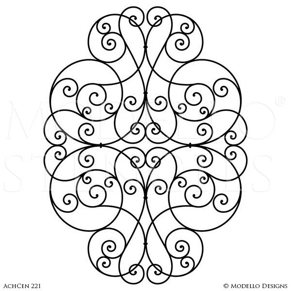 stencils scroll designs