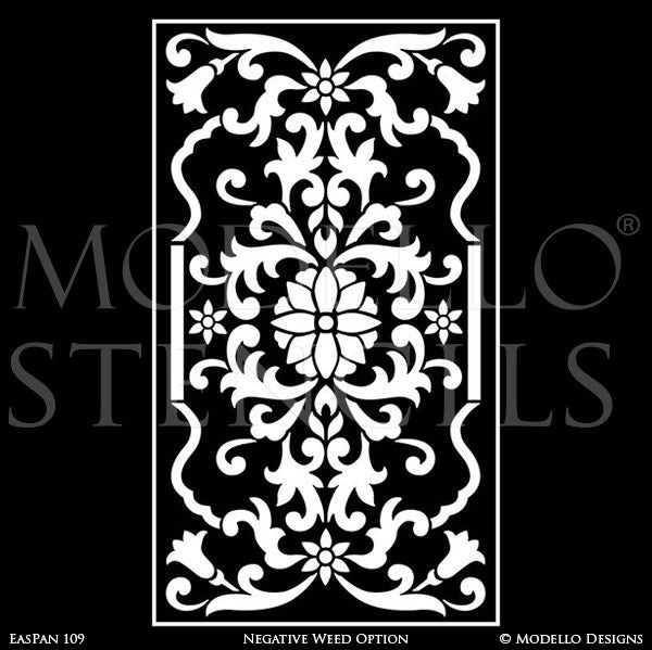 Painted Large Wall Art Graphics Stencils - Custom Modello Stencils ...
