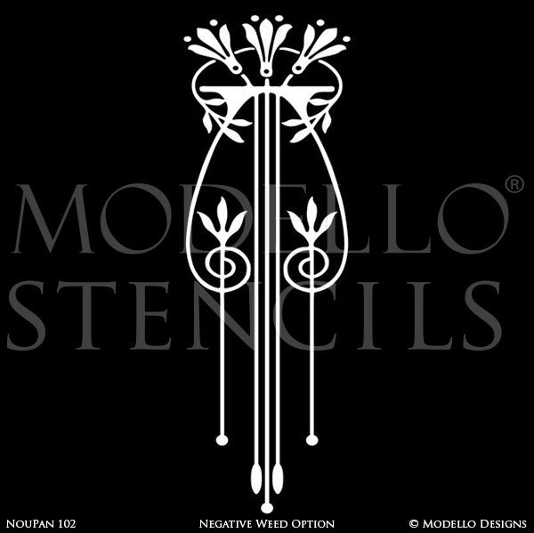 Painted Large Wall Art Graphics Stencils - Custom Modello Stencils ...