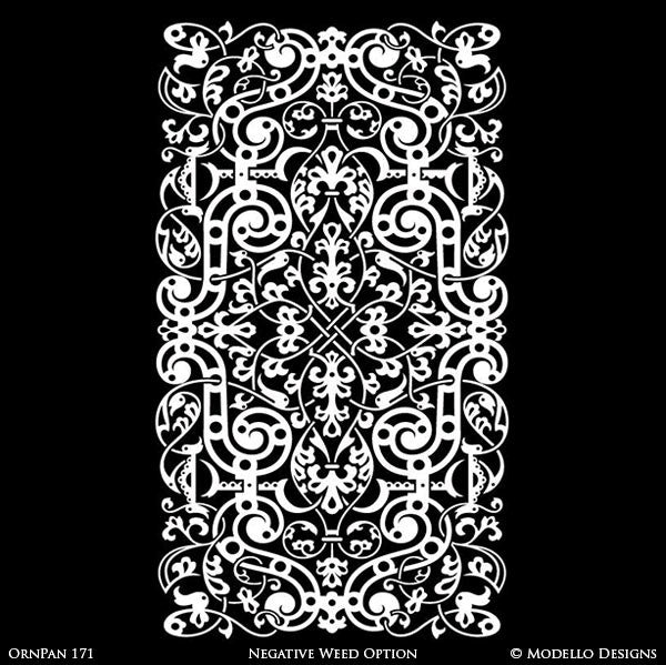 Painted Large Wall Art Graphics Stencils - Custom Modello Stencils ...