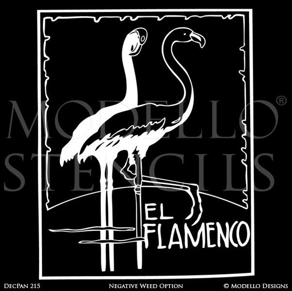 Painted Large Wall Art Graphics Stencils - Custom Modello Stencils ...